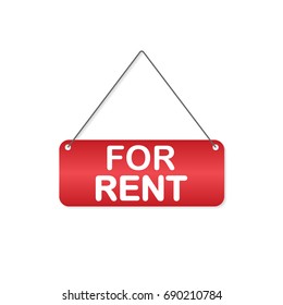 Rent Sign Board Stock Vector (Royalty Free) 690210784 | Shutterstock