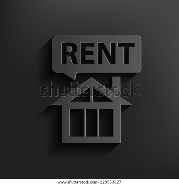 Rent Symbol On Dark Backgroundclean Vector Stock Vector (Royalty Free ...