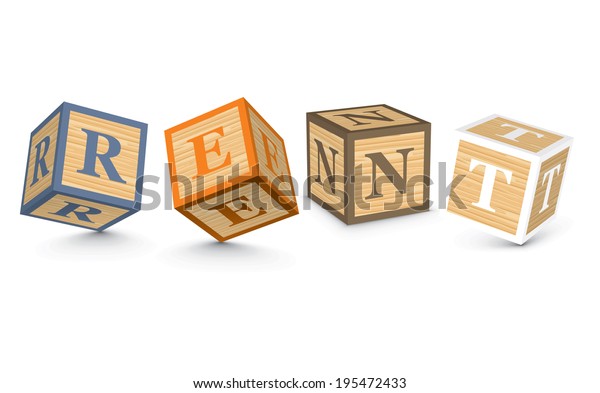 Rent Written Alphabet Blocks Vector Illustration Stock Vector (Royalty ...
