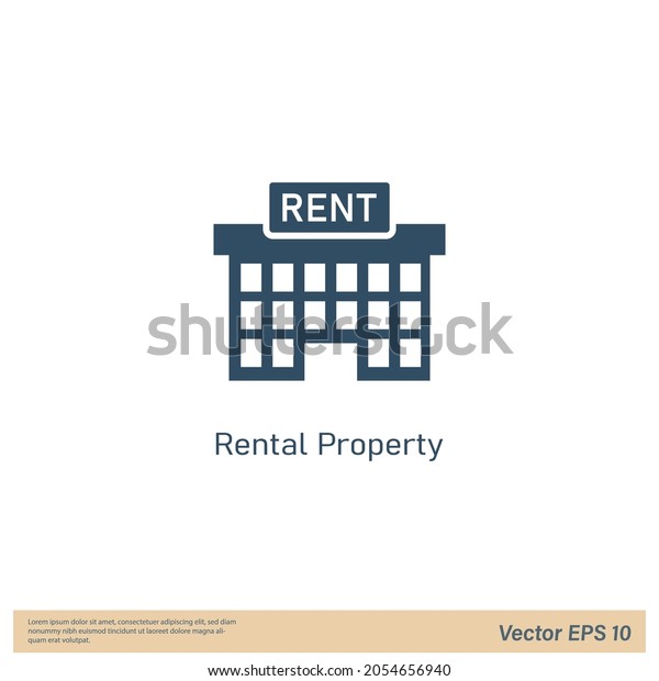 Rental Property Icon Vector Simple Design Stock Vector (Royalty Free ...