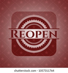 Reopen Badge Red Background Stock Vector (Royalty Free) 1057311764 ...