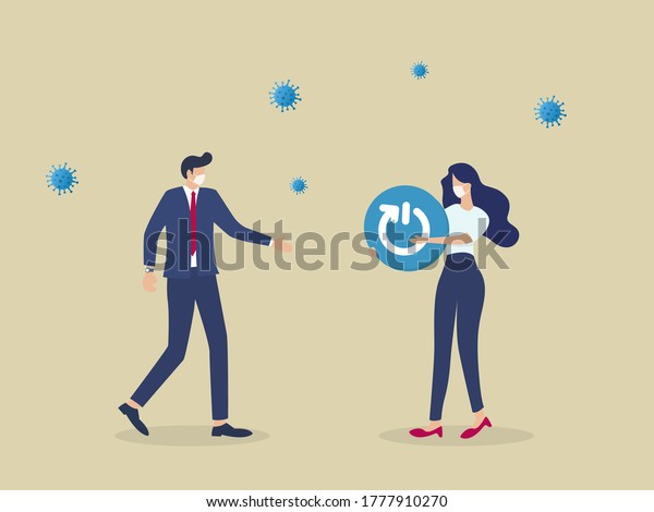 Reopen Company Employee Return Normal Operation Stock Vector (Royalty ...