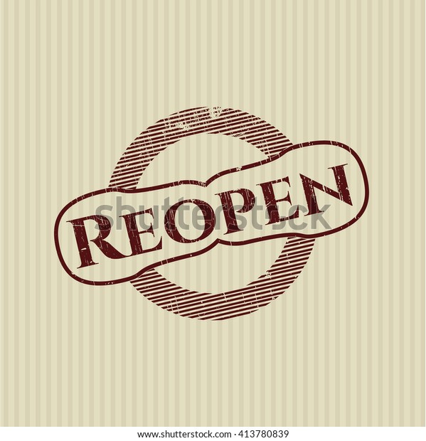 Reopen Rubber Stamp Stock Vector (Royalty Free) 413780839 | Shutterstock