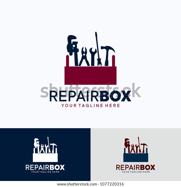 Repair Box Logo Template Design Creative Stock Vector (Royalty Free ...