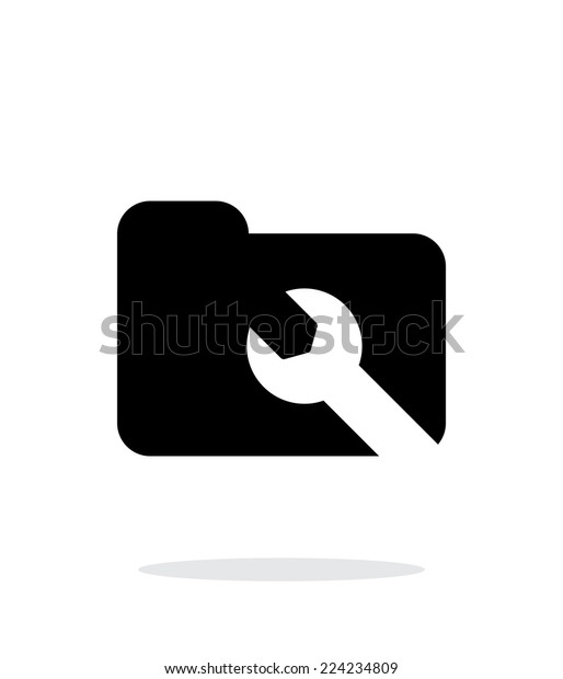 Repair Folder Icon On White Background Stock Vector (Royalty Free ...