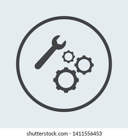 Repair Icon Silver Circle Vector Illustration Stock Vector (Royalty ...