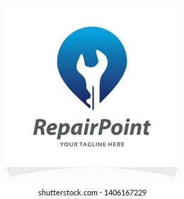 Repair Point Logo Design Template Stock Vector (Royalty Free ...
