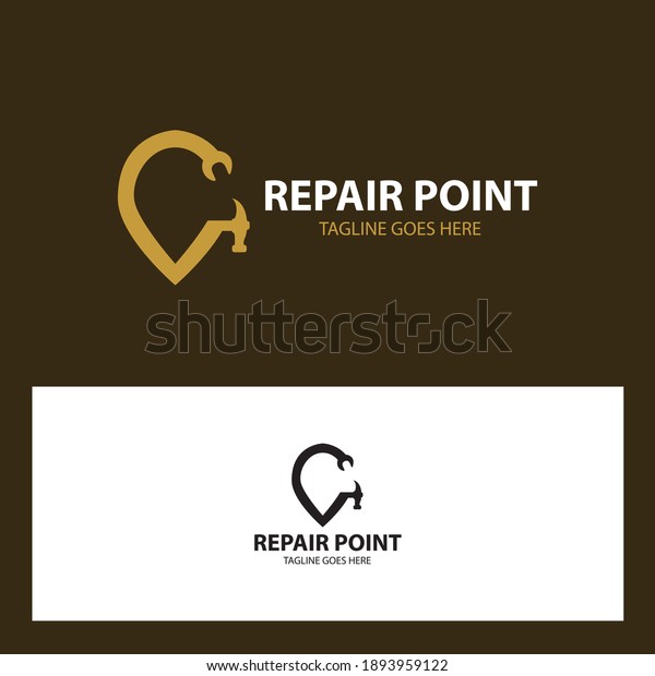 Repair Point Logo Design Template Vector Stock Vector (Royalty Free ...