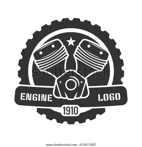 Repair Service Motorcycle Engine Logo Emblem Stock Vector (Royalty Free ...