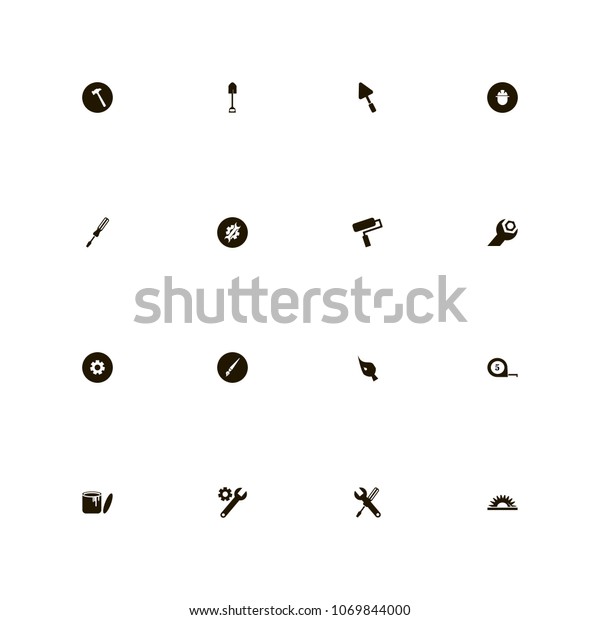 Repair Tools Icons Set Turn Screw Stock Vector (Royalty Free ...