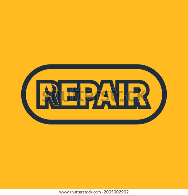 Repair Typography Design Vector Illustration Stock Vector (Royalty Free ...