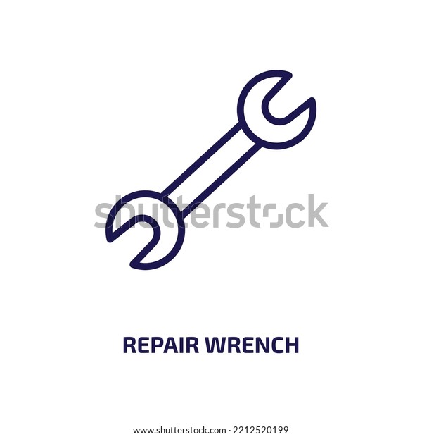 Repair Wrench Icon Construction Tools Collection Stock Vector (Royalty ...