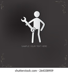 Repairhuman Resource Design On Old Backgroundvector Stock Vector ...
