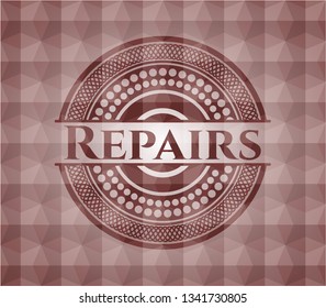 Repairs Red Emblem Geometric Background Seamless Stock Vector (Royalty ...