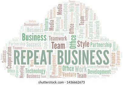 Repeat Business Word Cloud Collage Made Stock Vector (Royalty Free ...