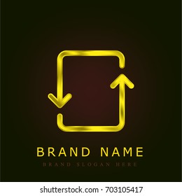 Repeat Golden Metallic Logo Stock Vector (Royalty Free) 703105417 ...