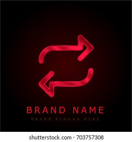Repeat Red Chromium Metallic Logo Stock Vector (Royalty Free) 703757308 ...