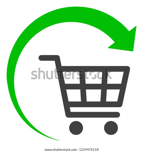 Repeat Shopping Cart Icon On White Stock Vector (Royalty Free ...