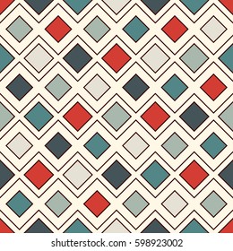 Repeated Diamonds Lines Background Geometric Motif Stock Vector ...