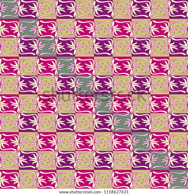 Repeated Geometric Shapes Seamless Stock Vector (Royalty Free ...