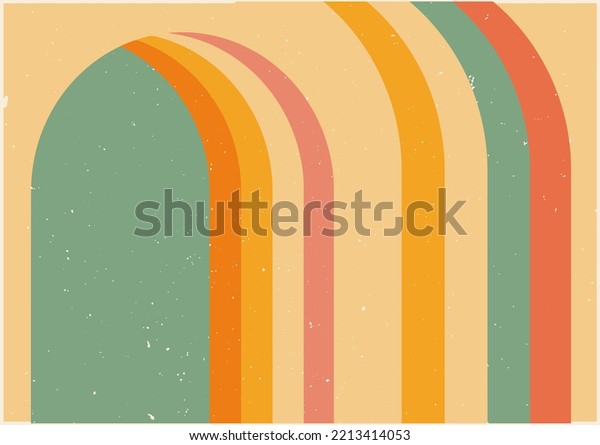 Repeating Colorful Arches Good Atmosphere Colorful Stock Vector ...
