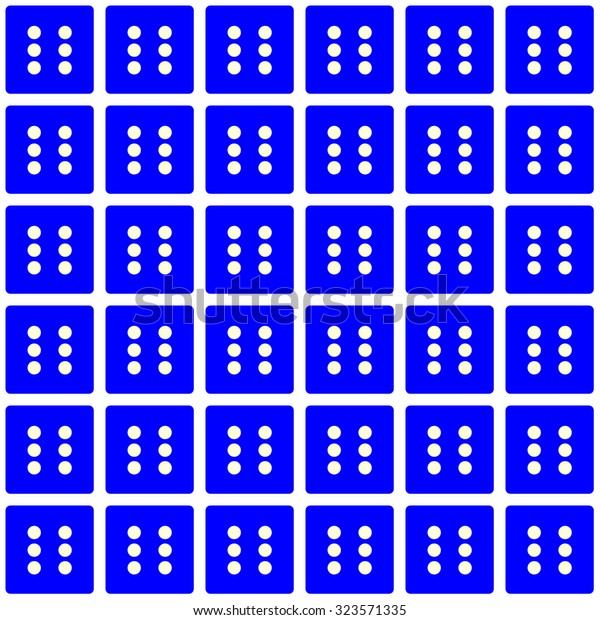 Repeating Dice Showing Number Six Wallpaper Stock Vector (Royalty Free ...