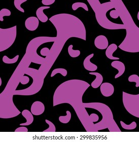 Repeating Purple Apostrophe Shapes Over Black Stock Vector (Royalty ...