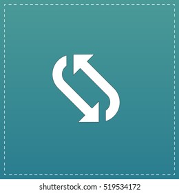 Repetition Arrow White Flat Icon Black Stock Vector (Royalty Free ...