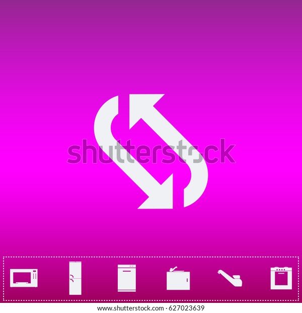 Repetition Icon Vector Flat Simple White Stock Vector (Royalty Free ...