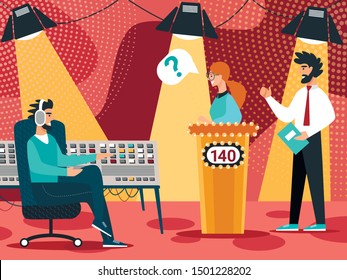 Repetition Television Show Program On Stage Stock Vector (Royalty Free ...