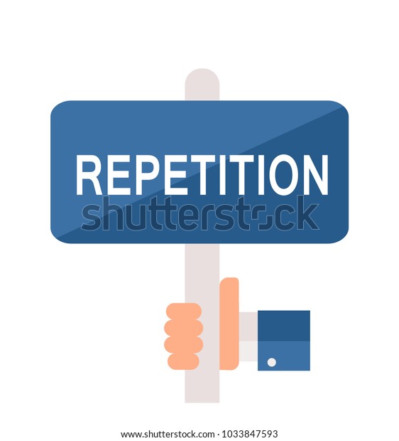 Repetition Text On Poster White Background Stock Vector (Royalty Free ...