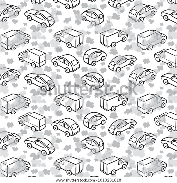 Repetitive Pattern Transport Cars Stock Vector (Royalty Free) 1010231818