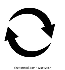 Replay Arrows Icon Stock Vector (Royalty Free) 621592967 | Shutterstock