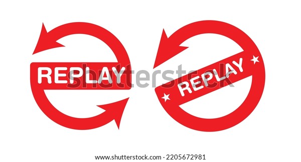 Replay Badge Logo Illustration Vector Stock Vector (Royalty Free ...