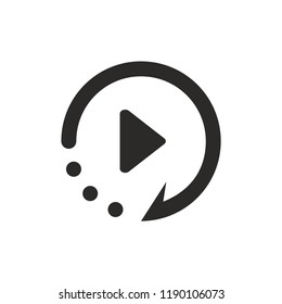 Replay Icon Vector Stock Vector (Royalty Free) 1190106073 | Shutterstock