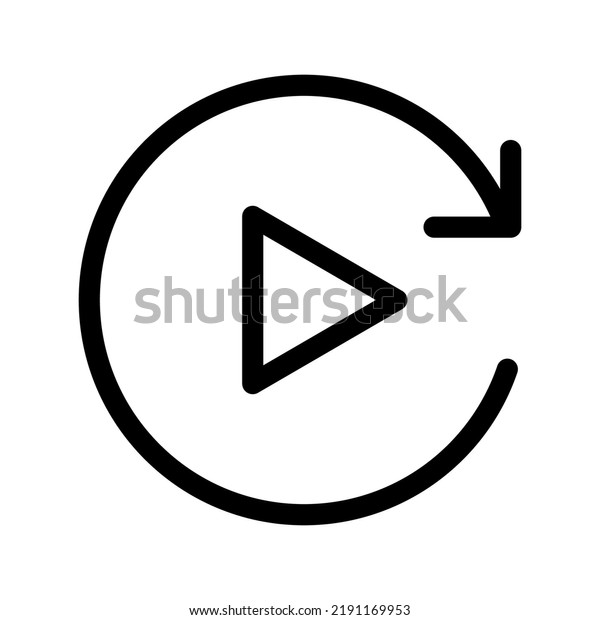 Replay Icon Vector Symbol Design Illustration Stock Vector (Royalty ...