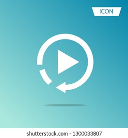 Video Play Button Like Simple Replay Stock Vector (Royalty Free) 794359405
