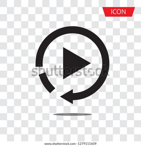Replay Icon Vector Trendy Flat Style Stock Vector (Royalty Free ...