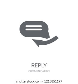 Reply Icon Trendy Reply Logo Concept Stock Vector (Royalty Free ...