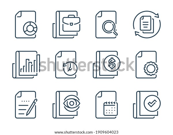 Report Business Document Research List Related Stock Vector (Royalty ...