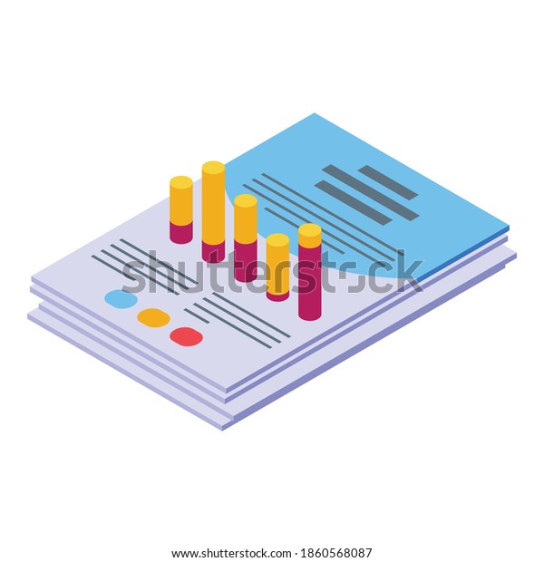 Report Chart Paper Icon Isometric Report Stock Vector (Royalty Free ...