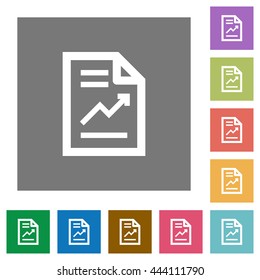 Report Flat Icon Set On Color Stock Vector (Royalty Free) 444111790 ...