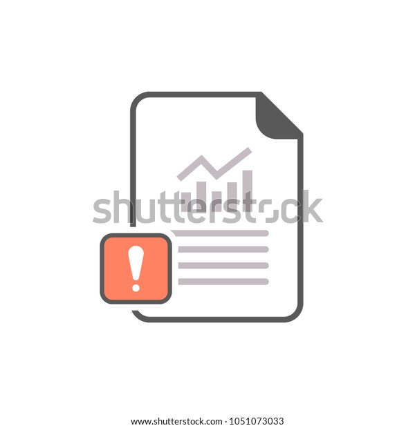 Report Icon Exclamation Mark Report Icon: vector de stock (libre de ...