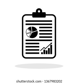 Report Icon Flat Style Accounting Symbol Stock Vector (Royalty Free ...