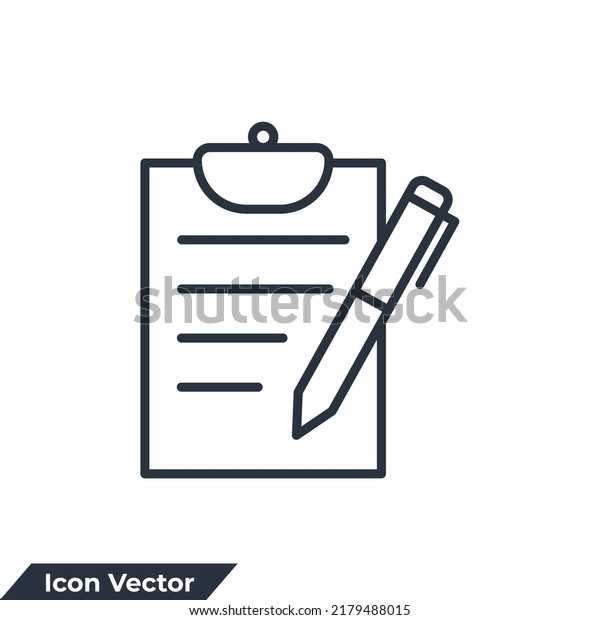 Report Icon Logo Vector Illustration Audit Stock Vector (Royalty Free ...