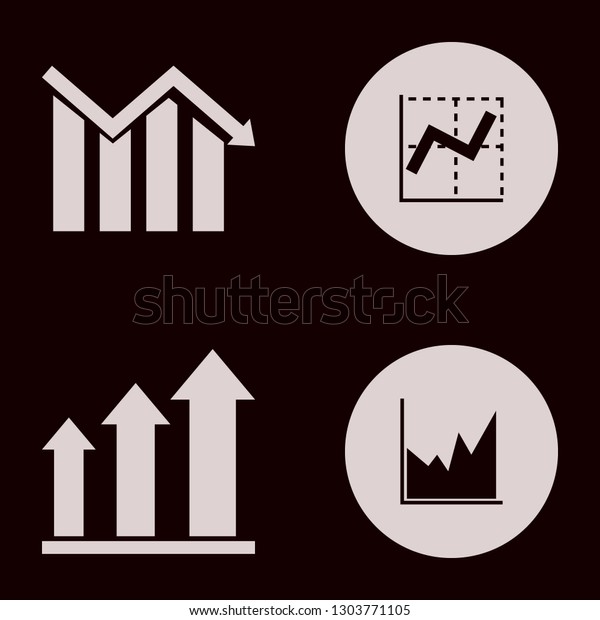 Report Icon Set Descending Graph Graph Stock Vector (Royalty Free ...