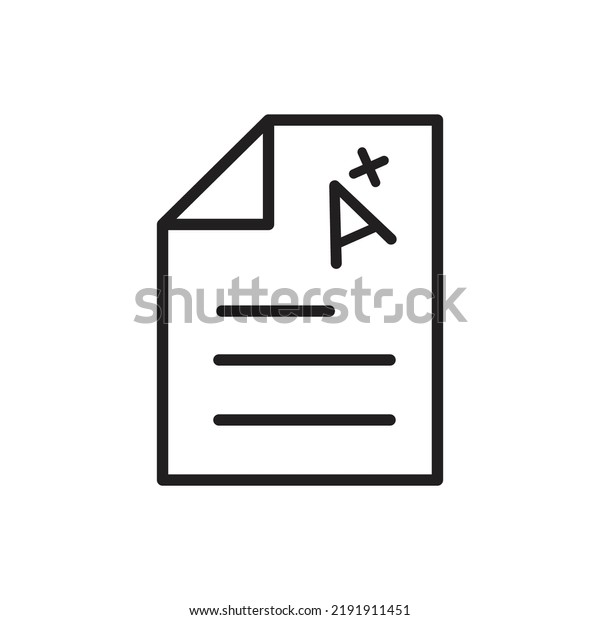 Report Outline Icon Vector Illustration Stock Vector (Royalty Free ...