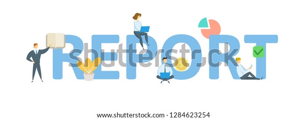 Report Word Concept Banner Concept People Stock Vector (Royalty Free ...