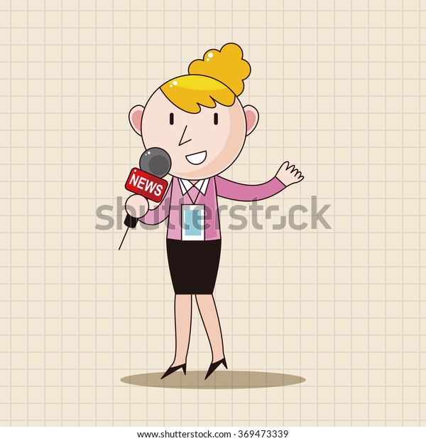 Reporter Photographer Theme Elements Vectoreps Stock Vector (Royalty ...