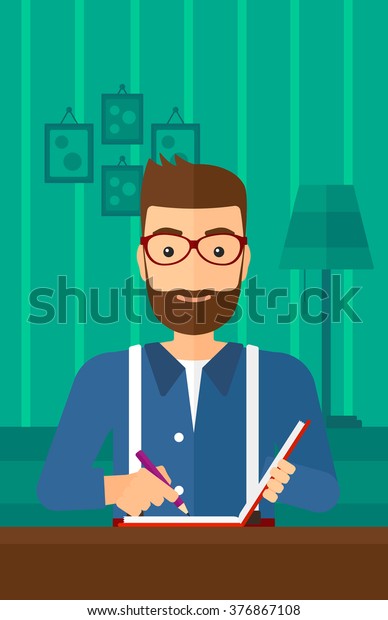 Reporter Writingpad Stock Vector (Royalty Free) 376867108